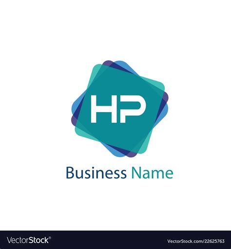 Initial Letter Hp Logo Template Design Royalty Free Vector