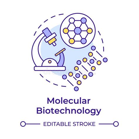 Molecular Biotechnology Multi Color Concept Icon Stock Vector Illustration Of Website Modern