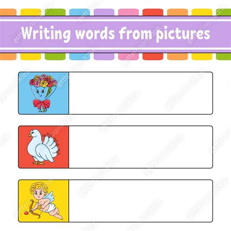 Writing Words From Pictures Education Developing Worksheet Bouquet