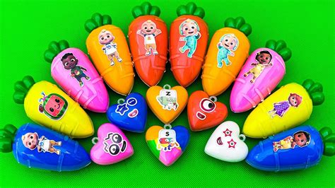 Numberblocks Alphablocks Cocomelon Looking Clay In Carrot Mini Heart Egg Shapes Coloring