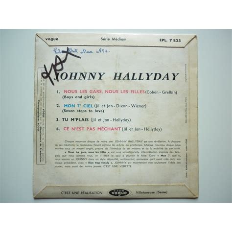 Nous Les Gars Nous Les Filles Vogue De Johnny Hallyday Ep Chez Fanfan