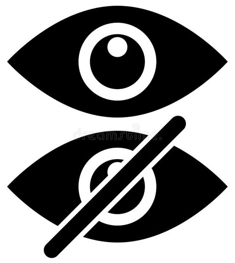 Hide Show Password Eye Icon Field Text Vector Or Hidden Invisible And