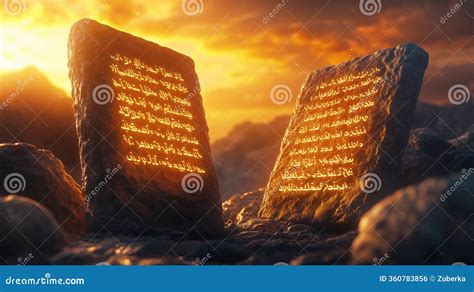 Tablets With 10 Commandments Vector Drawing 160934217