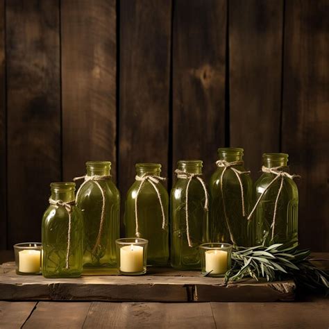 Premium Ai Image Packaging Photoshoot Of A Few Artisan Olive Oil Cans