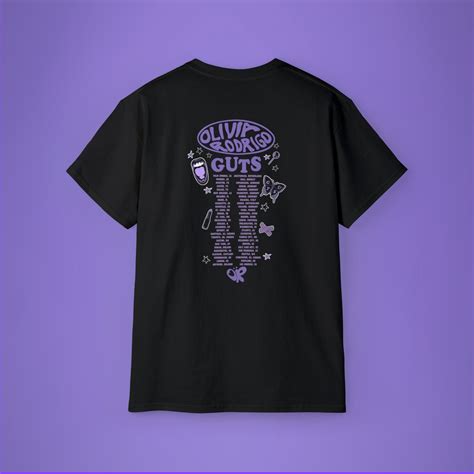 Guts Tour Shirt Olivia Rodrigo Merch Album Tracklist Tee Vintage