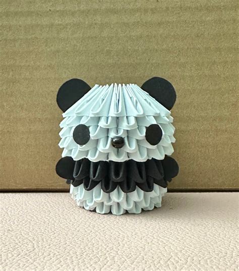 3d Origami Panda Bear Etsy