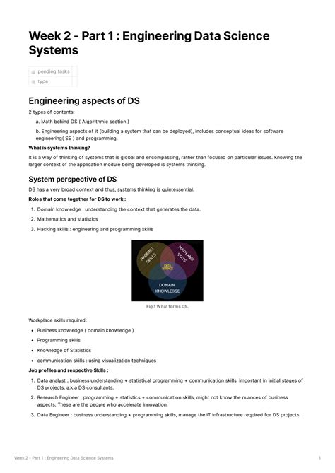 Week 2 Part 1 Engineering Data Science Systems Data Analytics Studocu