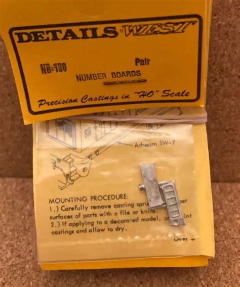 Details West Nb 136 Number Boards For Switchers Model Railroad Parts Ho