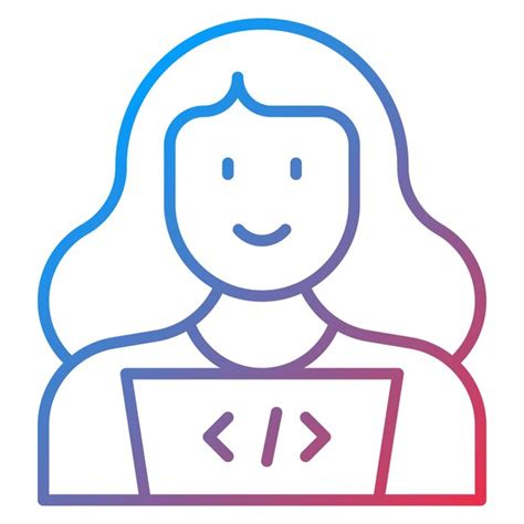 desenvolvedora web imagem vetorial de ícone feminina pode ser usada