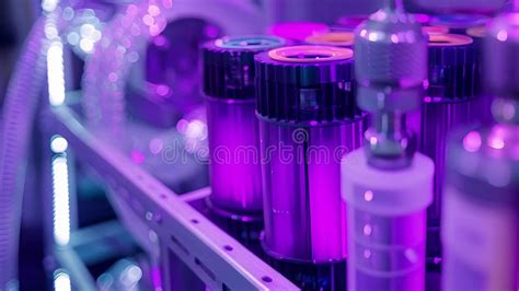 Detailed View Of A Purple Coolant Filter With A Colorcoded Chart