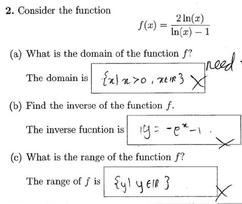 solved 2 consider the function f x ln x −12ln x a what