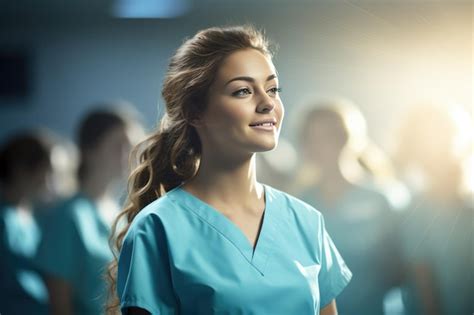 Premium Ai Image Young Beautiful Registered Nurse Future Doctor