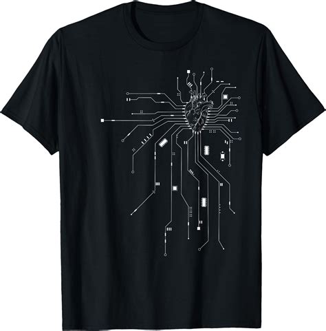 Anatomical Heart CPU Processor PCB Board Computer Programmer T Shirt Purple Color Size YL