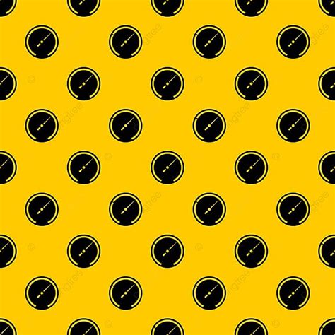 Speedometer Pattern Seamless Vector Repeat Geometric Yellow For Any