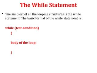 Decision Making And Looping PPT Programming Languages Computing