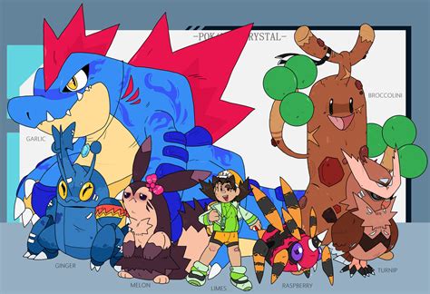 Pokemon Crystal Team By Bahamutgreen On Deviantart