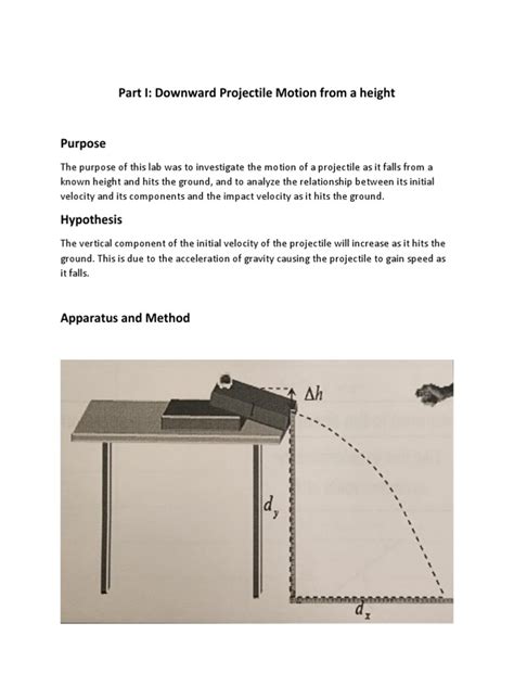 projectile motion lab pdf projectiles acceleration