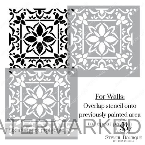 Sami Turkish Tile Stencil Stencil Boutique