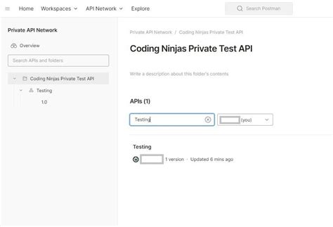 Private Api Network On Postman Naukri Code 360