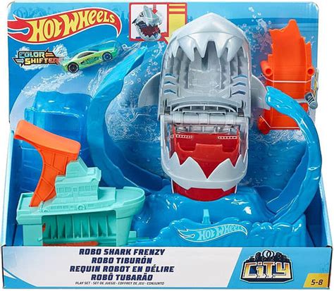 Трек Hot Wheels «Голодная Акула-робот» серии «Изменение цвета» (ID ...