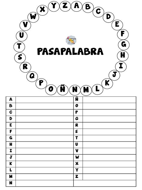 Plantilla Pasapalabra Pdf