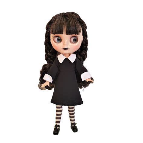 Blythe Castom Doll Wednesday Addams Etsy Artofit