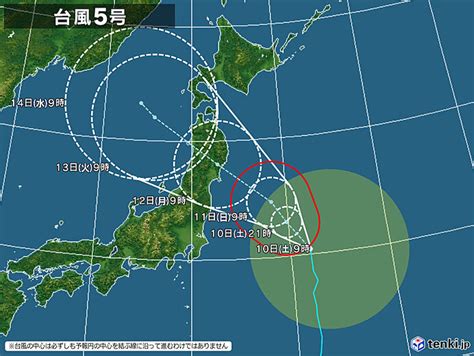 台風5号 異例の進路で東北に直撃 東北太平洋側で記録的な大雨か 災害に厳重警戒気象予報士 吉田 友海 2024年08月10日 日本気象