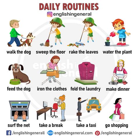 Idioms Daily Routine Clipart