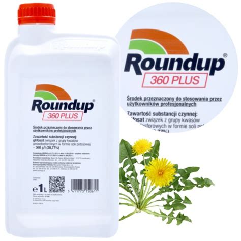 ROUNDUP 360PLUS GLIFOSAT RANDAP 1L OPRYSK NA CHWASTY CHWASTOBÓJCZE