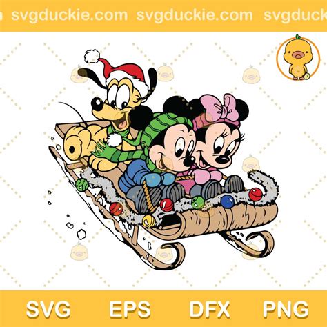 Christmas Mickey Svg Mickey And Minnie Skiing Christmas