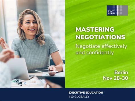 Esmt Mastering Negotiations The European Business Review