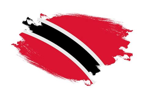 Premium Photo Abstract Stroke Brush Textured National Flag Of Trinidad And Tobago On Isolated