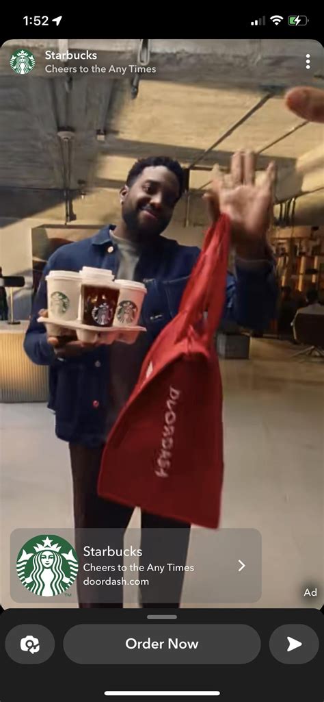 This Sb Dd Ad On Snapchat Shows Dasher Giving The Whole Entire Hot Bag To Customers Uhh What