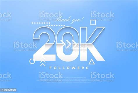 현대적인 심플한 디자인 20k 추종자 업적을 축하하기 위해 3차원 형태에 대한 스톡 벡터 아트 및 기타 이미지 3차원 형태 감사합니다 공동체 Istock