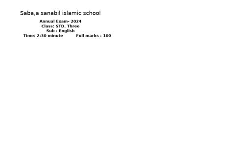 Class Std Three Pdf