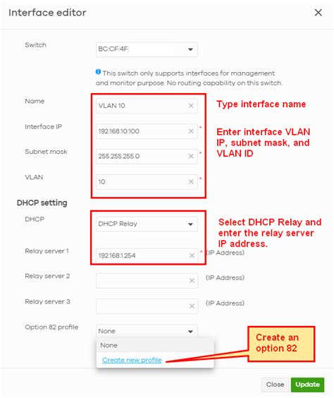 How To Configure DHCP Relay With Option On Nebula Switch Pro Pack Required Zyxel Community