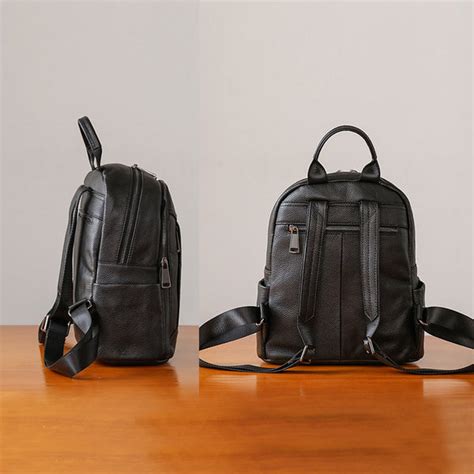 Womens Black Leather Backpack Purse Cool Backpacks For Women