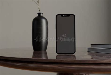 Modern Abstract Design Template With Phone Mock Up Render For Mobile Device Design Phone Device