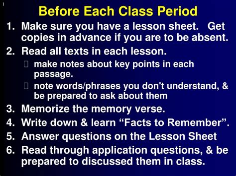 Ppt Before Each Class Period Powerpoint Presentation Free Download