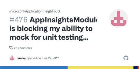 Appinsightsmodule Js Is Blocking My Ability To Mock For Unit Testing Using Jest Issue