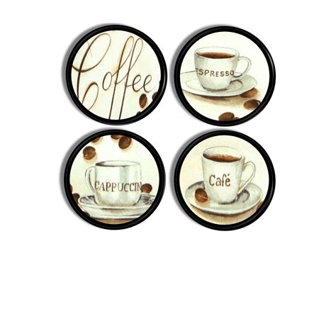 Espresso Cappuccino Coffee Cup Bistro Cafe Shop Kitchen Knobs Pulls