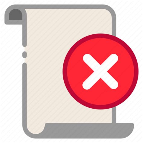 Cancel Cross Document File Paper Reject Remove Icon Download On