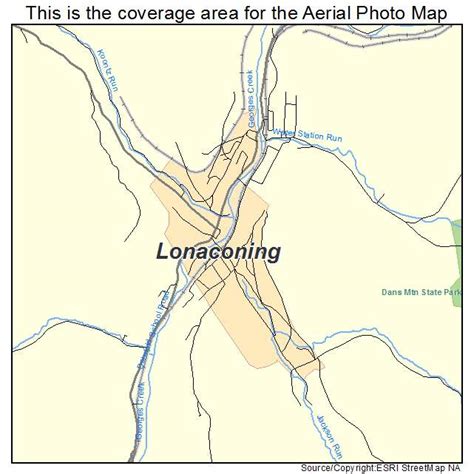 Aerial Photography Map Of Lonaconing Md Maryland