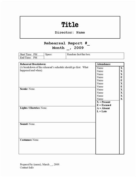 Stage Play Format Template