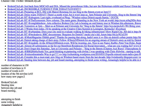 parsing rss feeds for the arduino lcd php project broken city lab