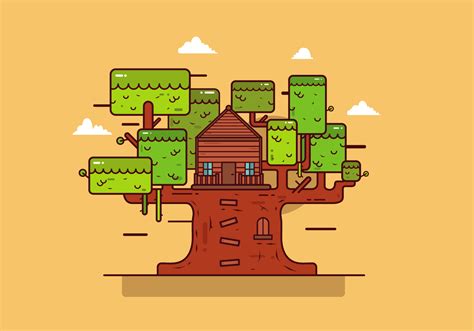 Free Tree House Vector 128414 Vector Art At Vecteezy