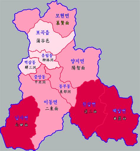 경기도 용인시 처인구 박근혜 문재인 대선 동별 득표 지도 Mlbpark