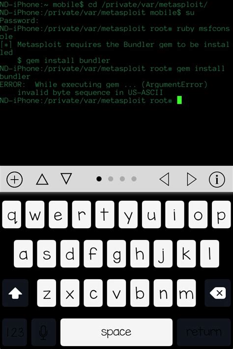 Iphone Gem Bundles Error Stops Metasploit From Starting On My Idevice