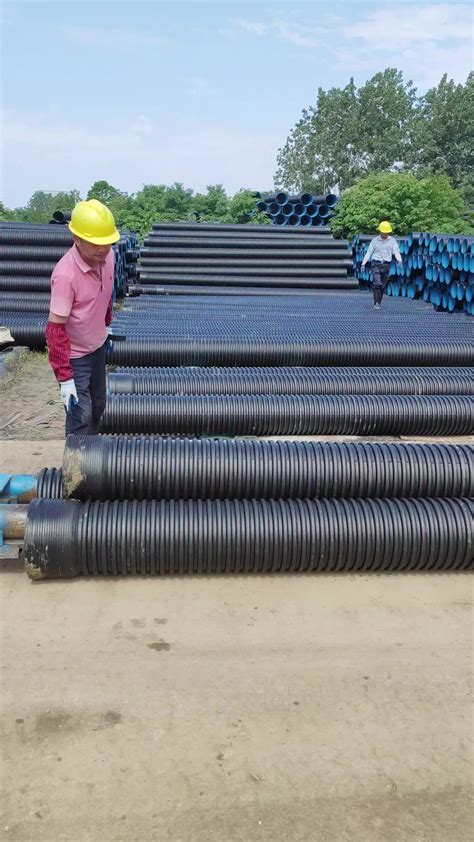 双壁波纹管hdpe 厂家批发大口径埋地排水排污波纹管安徽市政管道 阿里巴巴