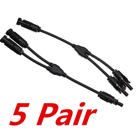 5 Pairs Mc4 2 To 1 Y Branch Solar Connector With 4 Vicedeal